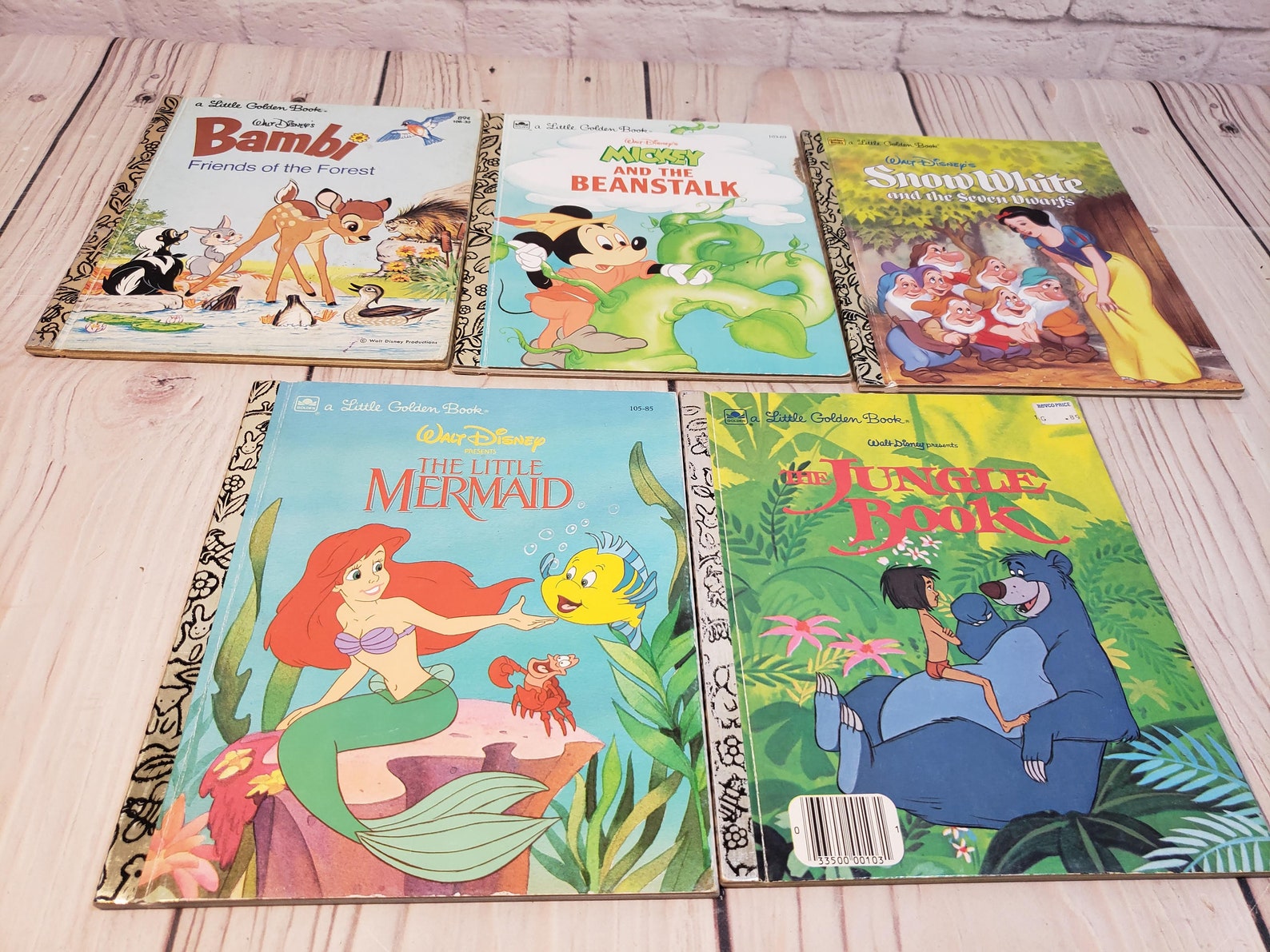 Vintage Disney Golden Books Set of 5 - Etsy