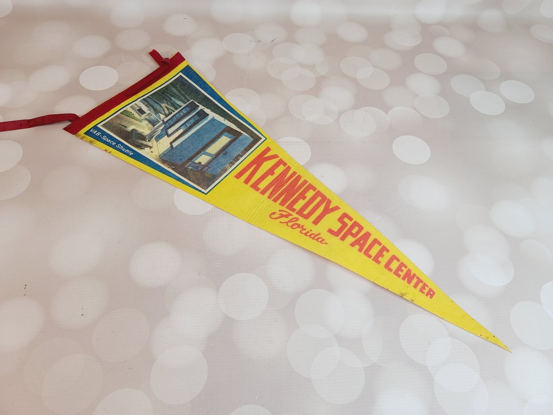 Vintage Kennedy Space Center Pennant - Etsy