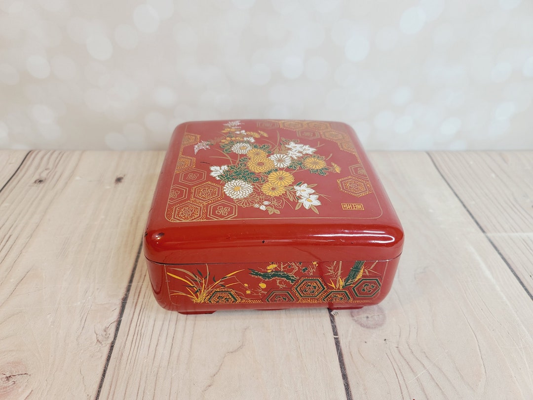 Vintage Japanese Trinket Box - Etsy