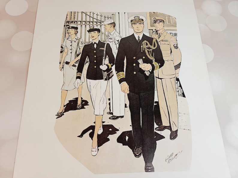 Vintage Uniforms of the US Navy Print H. Charles Mcbarron Jr - Etsy