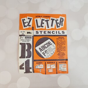 Vintage Letter Stencils, Set of 4 - Etsy