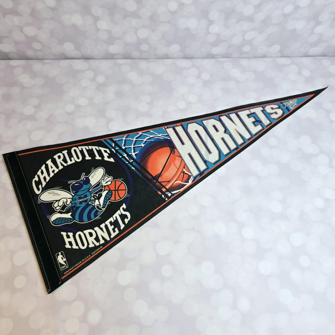 Vintage Charlotte Hornets Pennant - Etsy