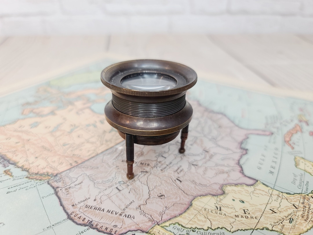 Antique Brass Map Magnifier - Etsy
