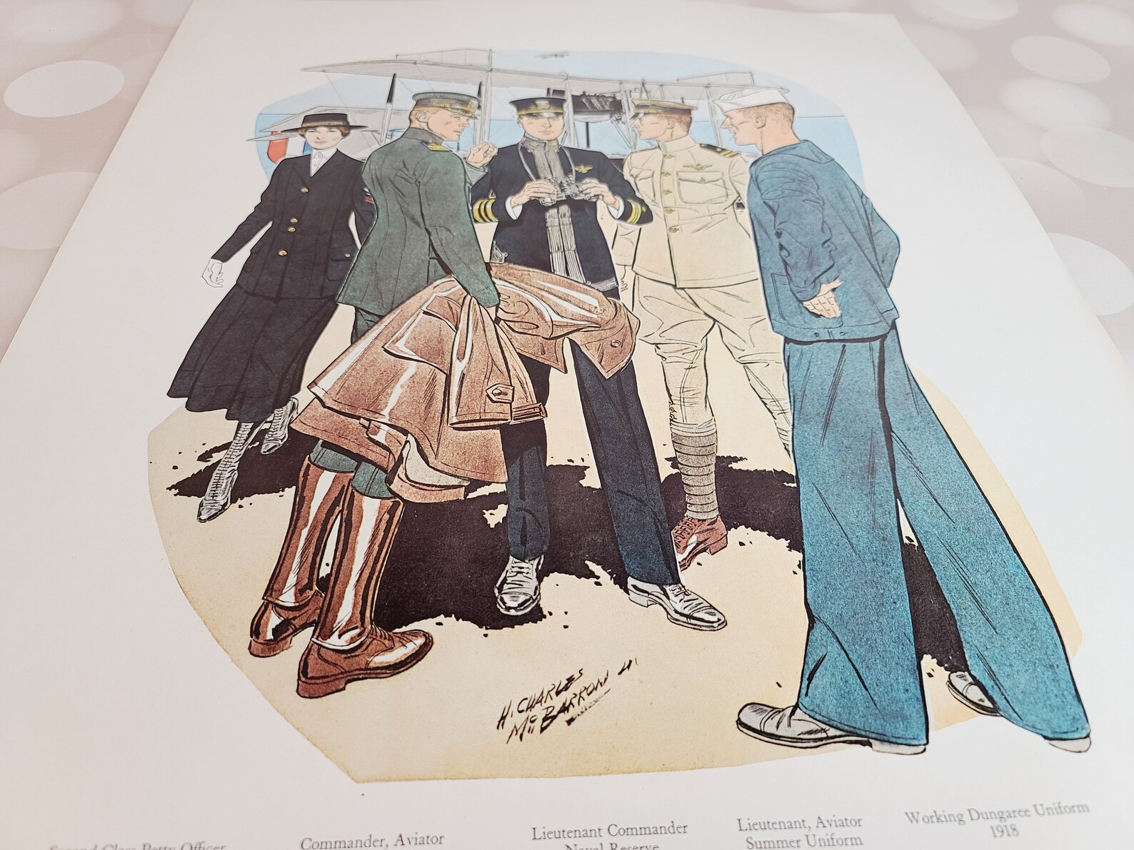 Vintage Uniforms of the US Navy Print H. Charles Mcbarron Jr - Etsy