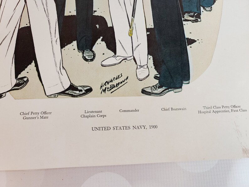 Vintage Uniforms of the US Navy Print, H. Charles Mcbarron Jr - Etsy