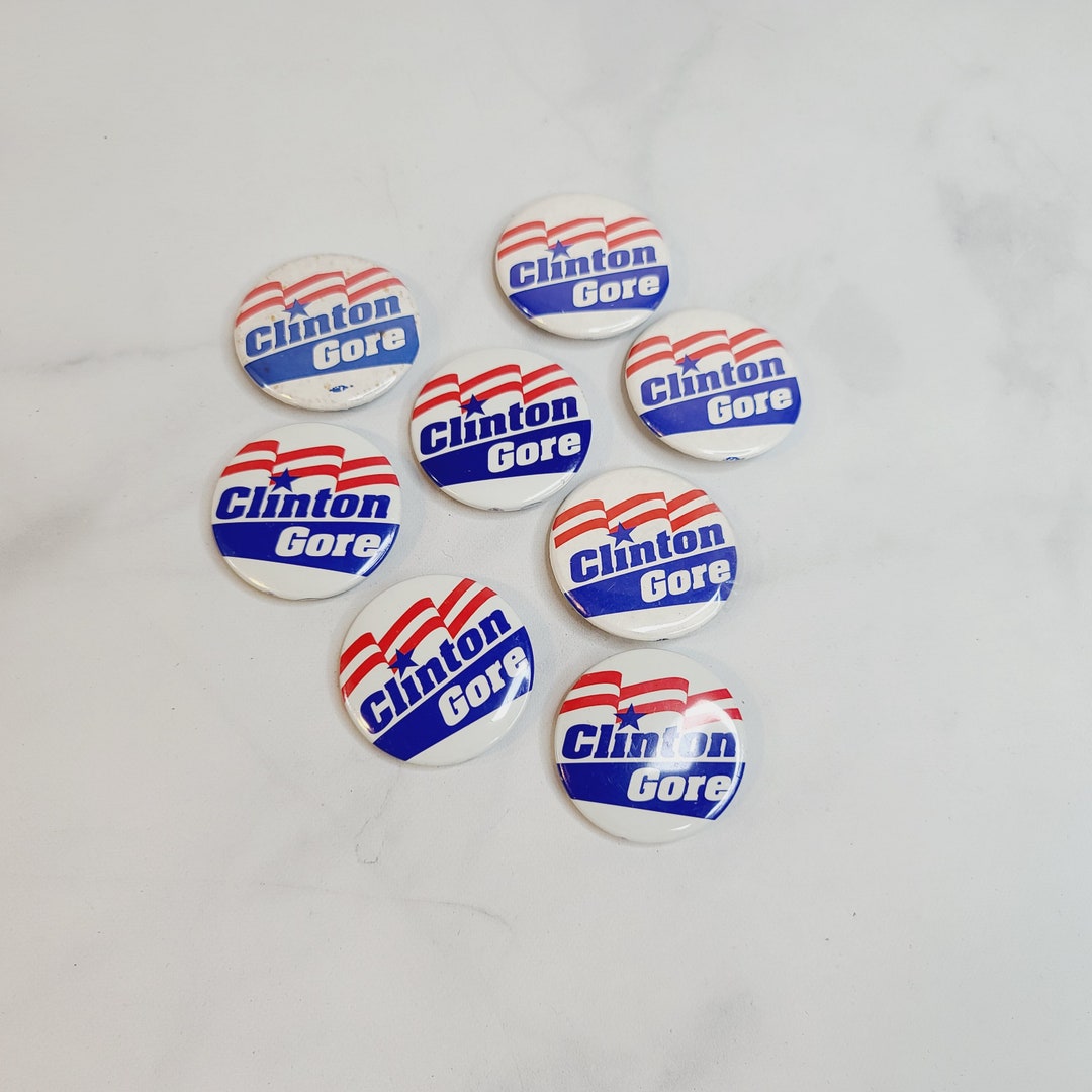Vintage Clinton Gore Political Button Lot - Etsy