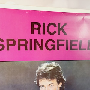 Vintage Rick Springfield Poster, 1982 - Etsy