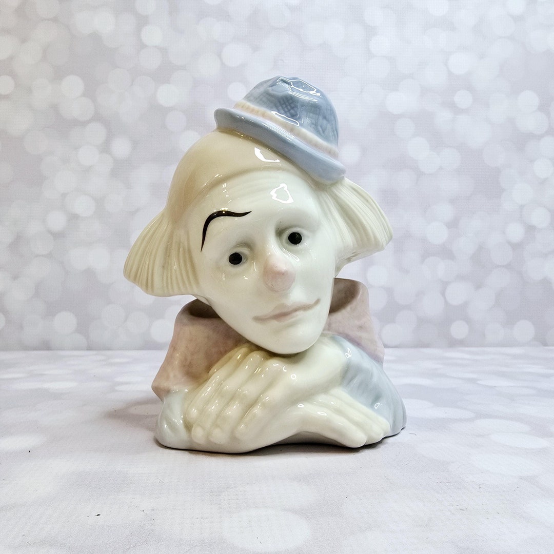 Vintage Sad Clown Statue - Etsy
