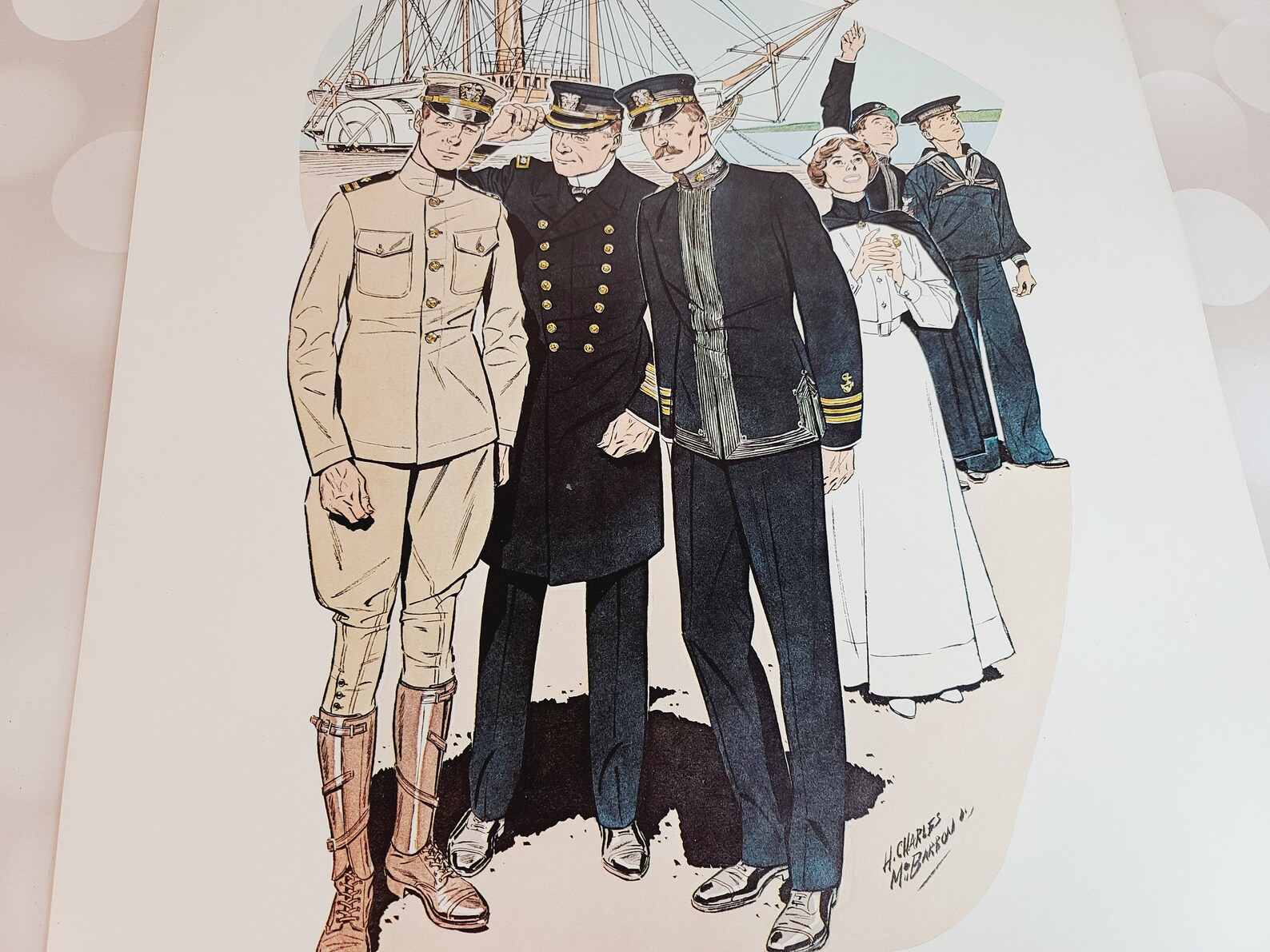Vintage Uniforms of the US Navy Print H. Charles Mcbarron Jr - Etsy