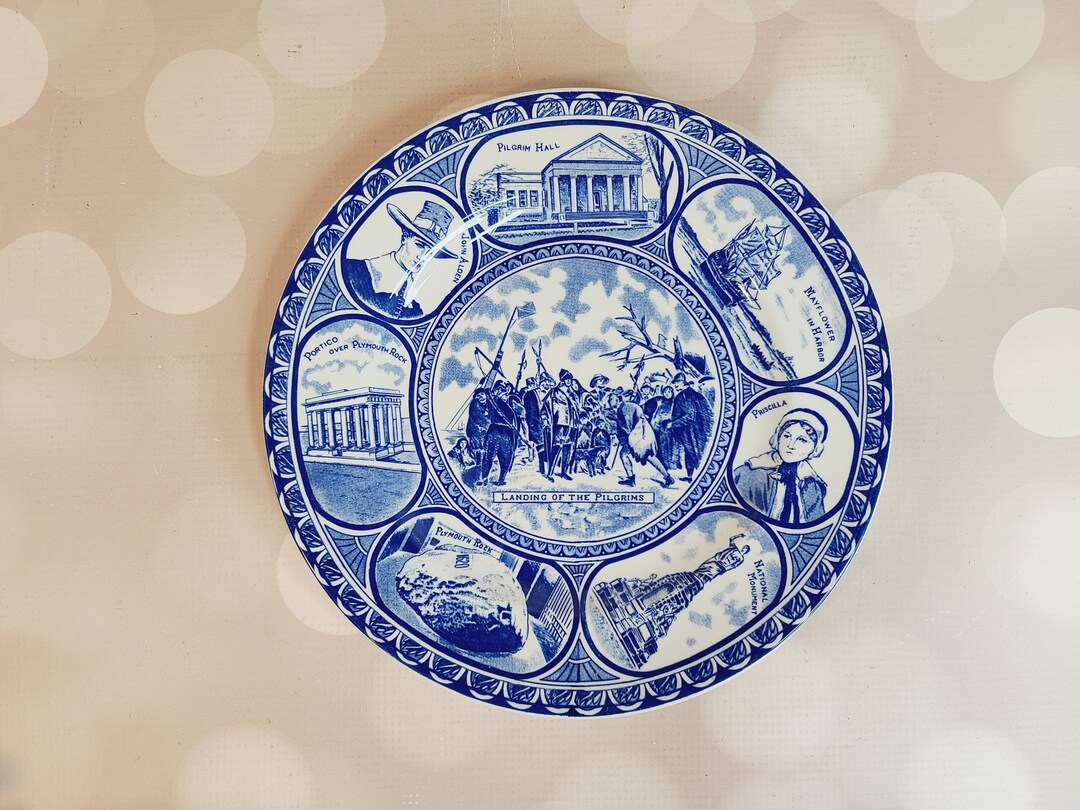 Vintage Old English Staffordshire Ware, Landing of the Pilgrims - Etsy