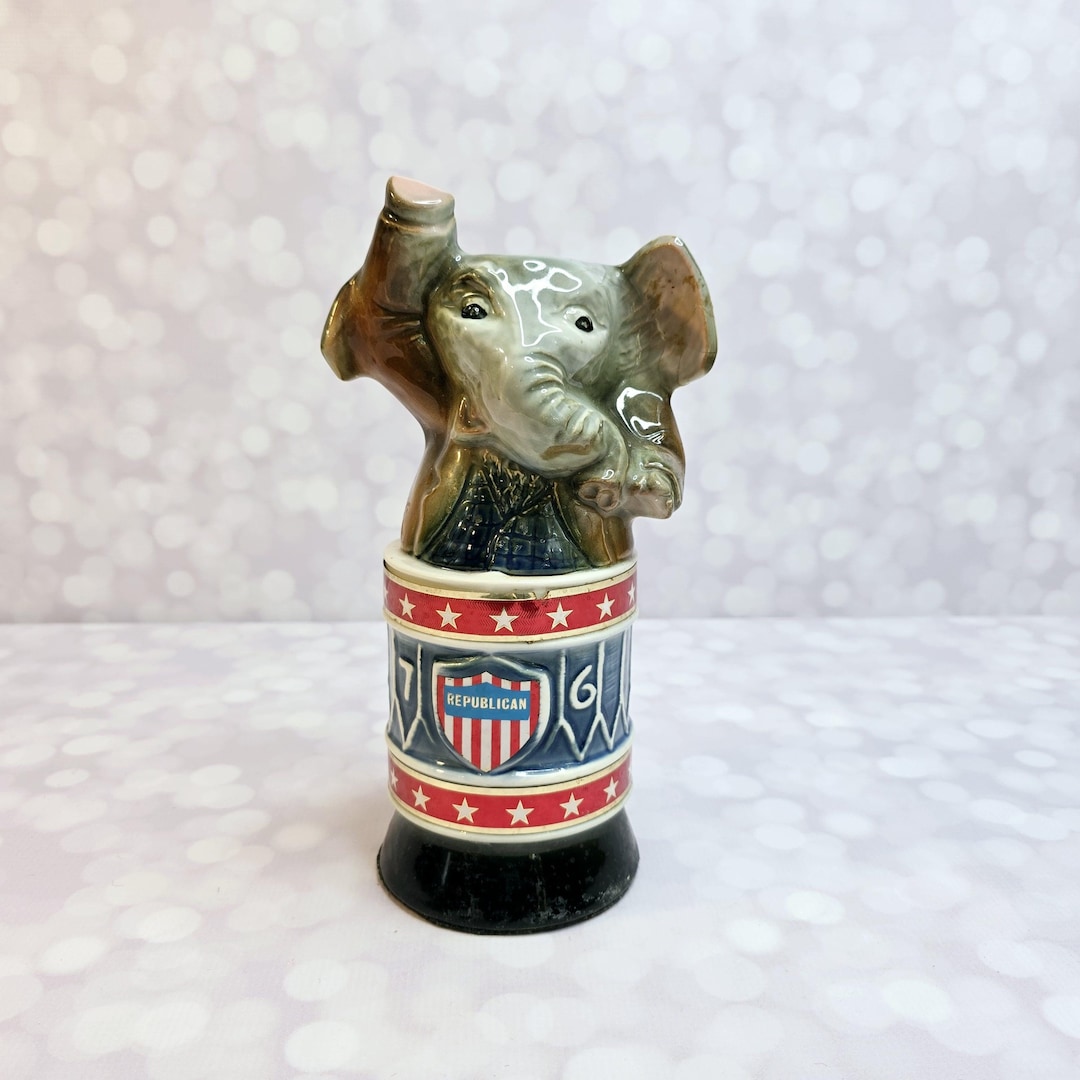 Vintage Patriotic Elephant Decanter - Etsy