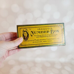 Antique Iroquois Number Box - Etsy