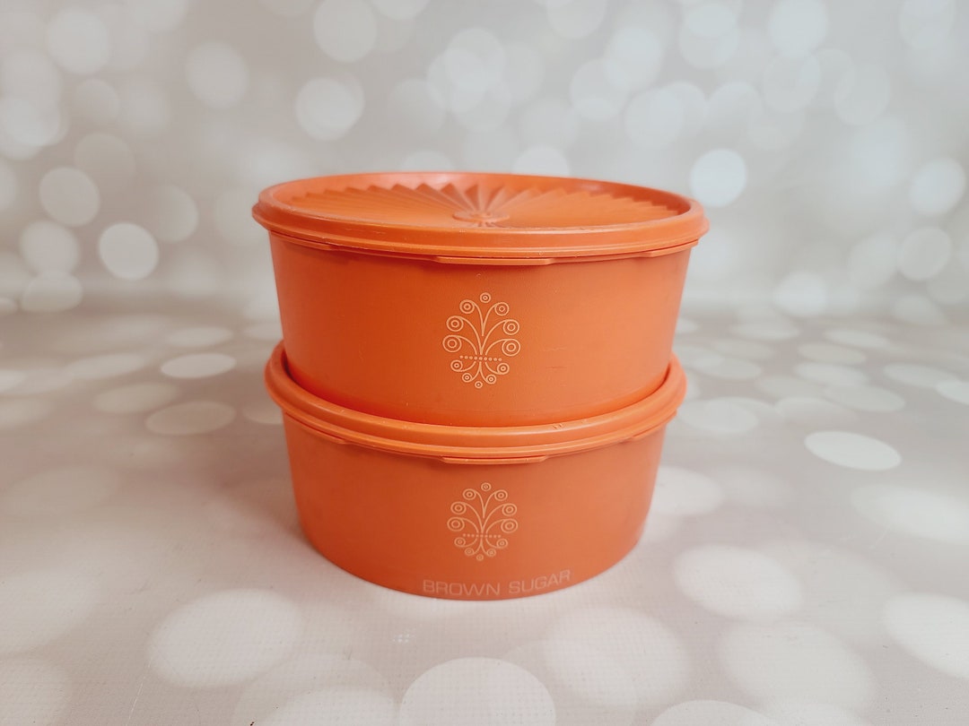 Vintage Stacking Tupperware Canisters Set of 2 - Etsy