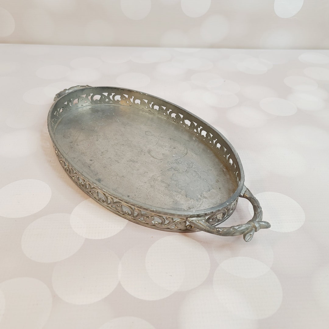 Vintage Loch Tollenaar Dutch Pewter Tray - Etsy
