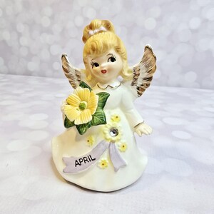 Vintage Lefton April Birthday Angel - Etsy