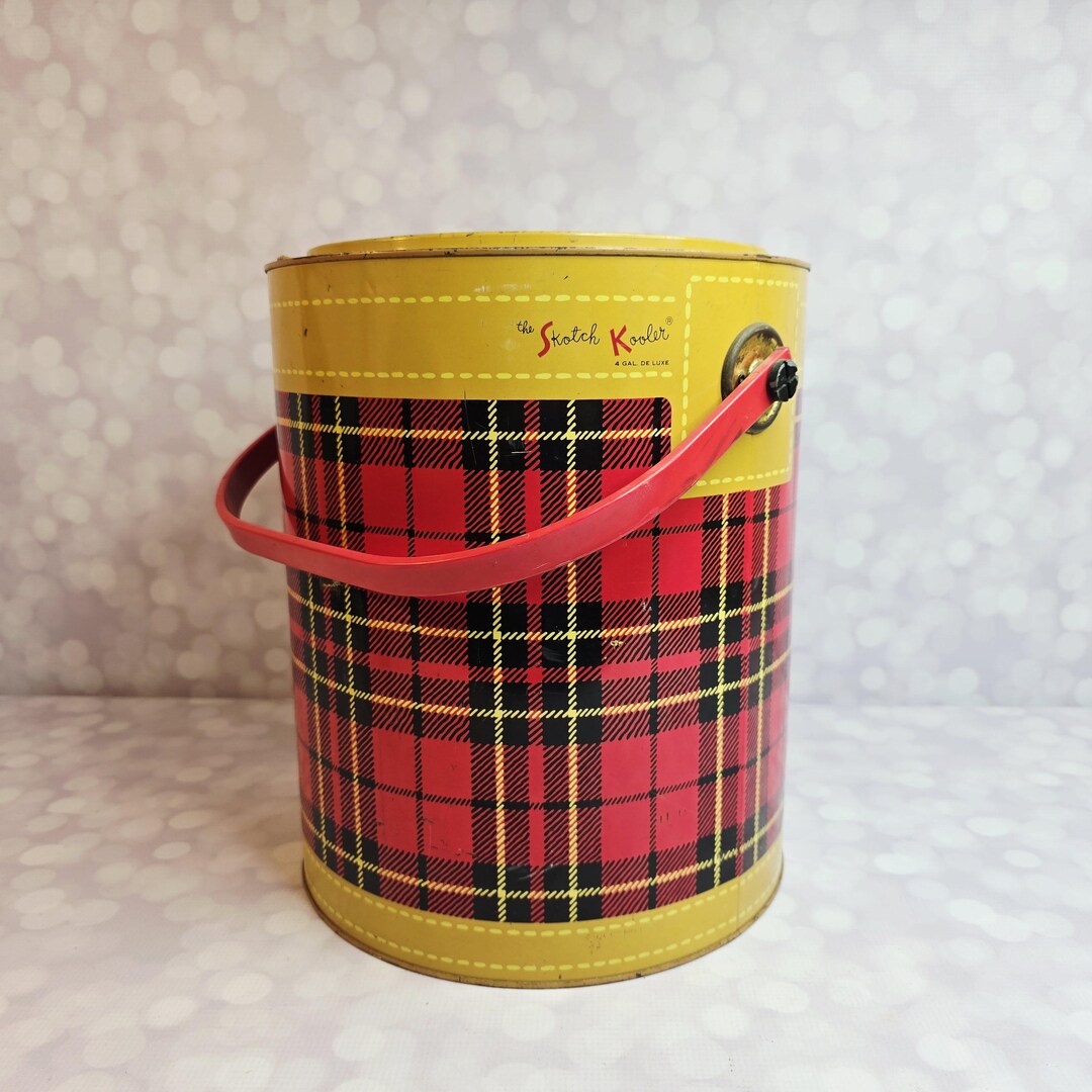 Vintage Scotch Plaid Cooler - Etsy