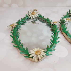 Vintage Toleware Daisy Mirrors, Set of 2 - Etsy