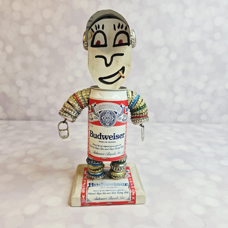 Vintage Budweiser Risque Folk Art Statue - Etsy