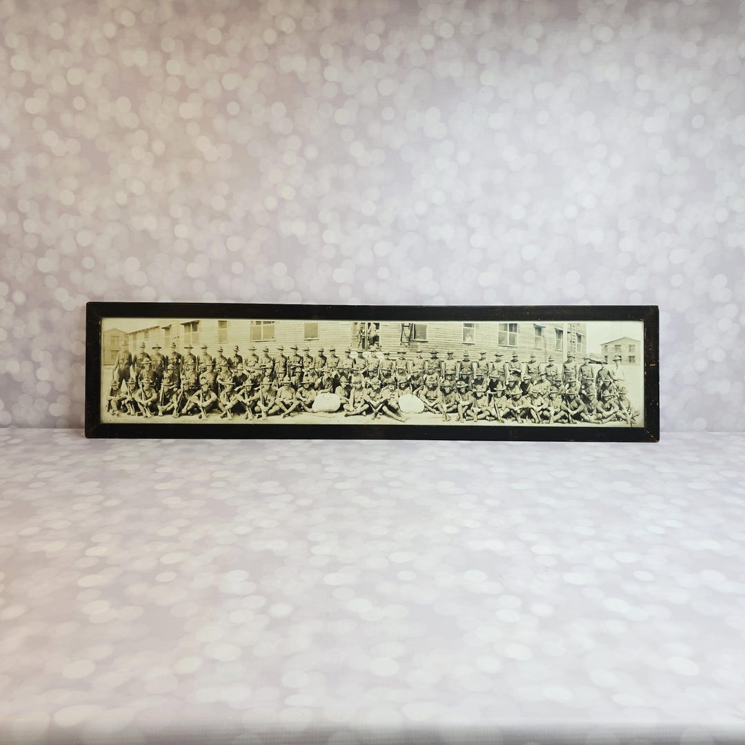 Vintage WWII Military Panoramic Yard Long Framed Photo - Etsy