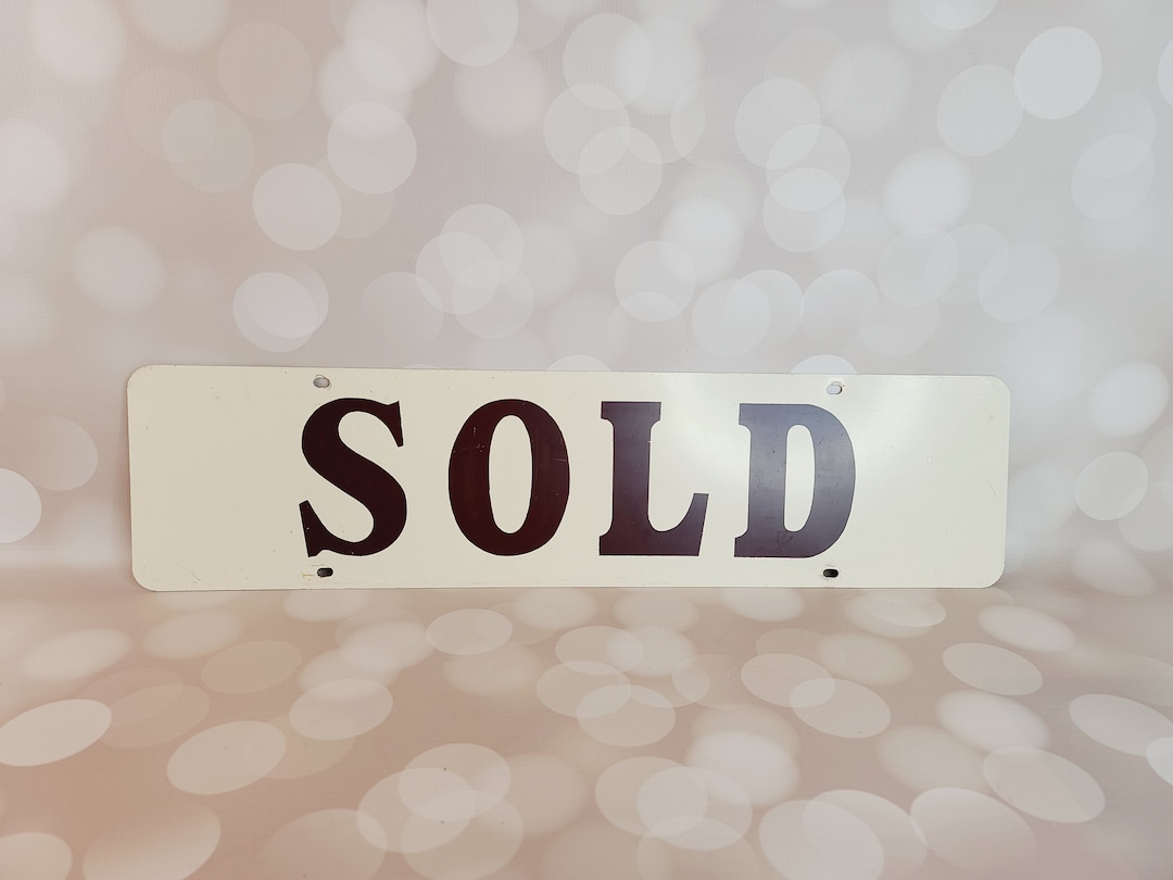 Vintage Sold Sign, Metal - Etsy
