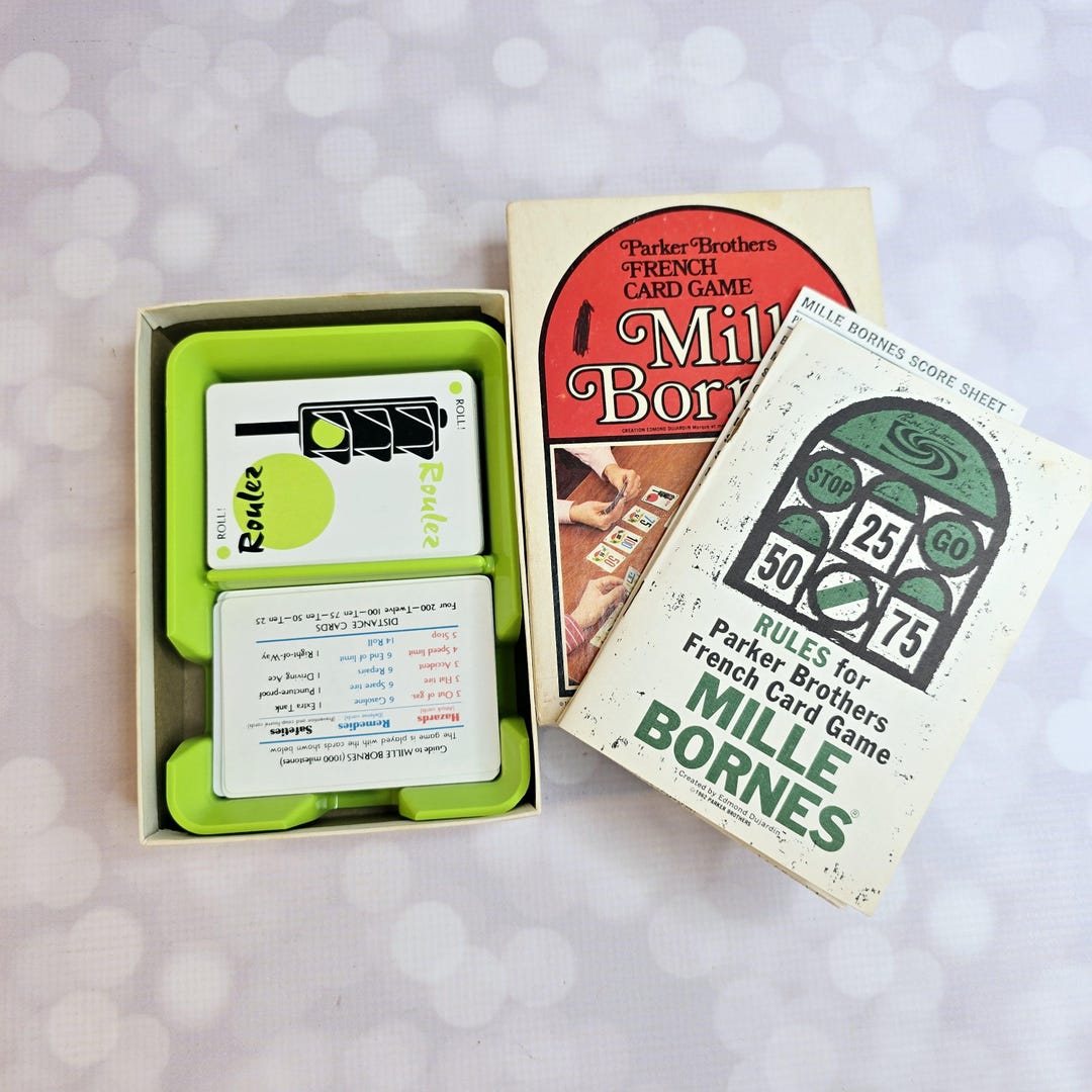 Vintage Mille Bornes French Auto Card Game, 1971 - Etsy