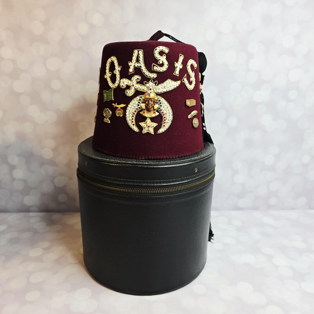 Vintage Oasis Shriners Fez With Original Case - Etsy