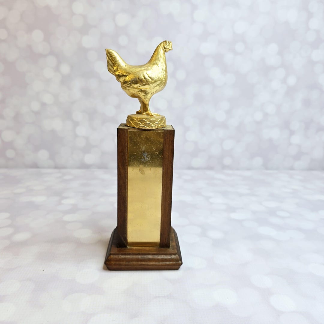 Vintage Chicken Trophy - Etsy