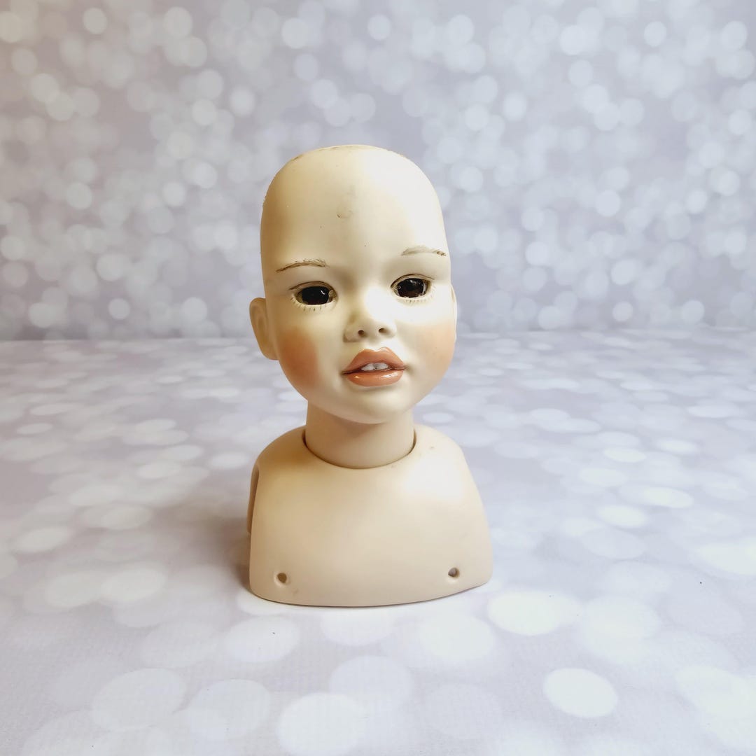 Vintage Porcelain Doll Head - Etsy