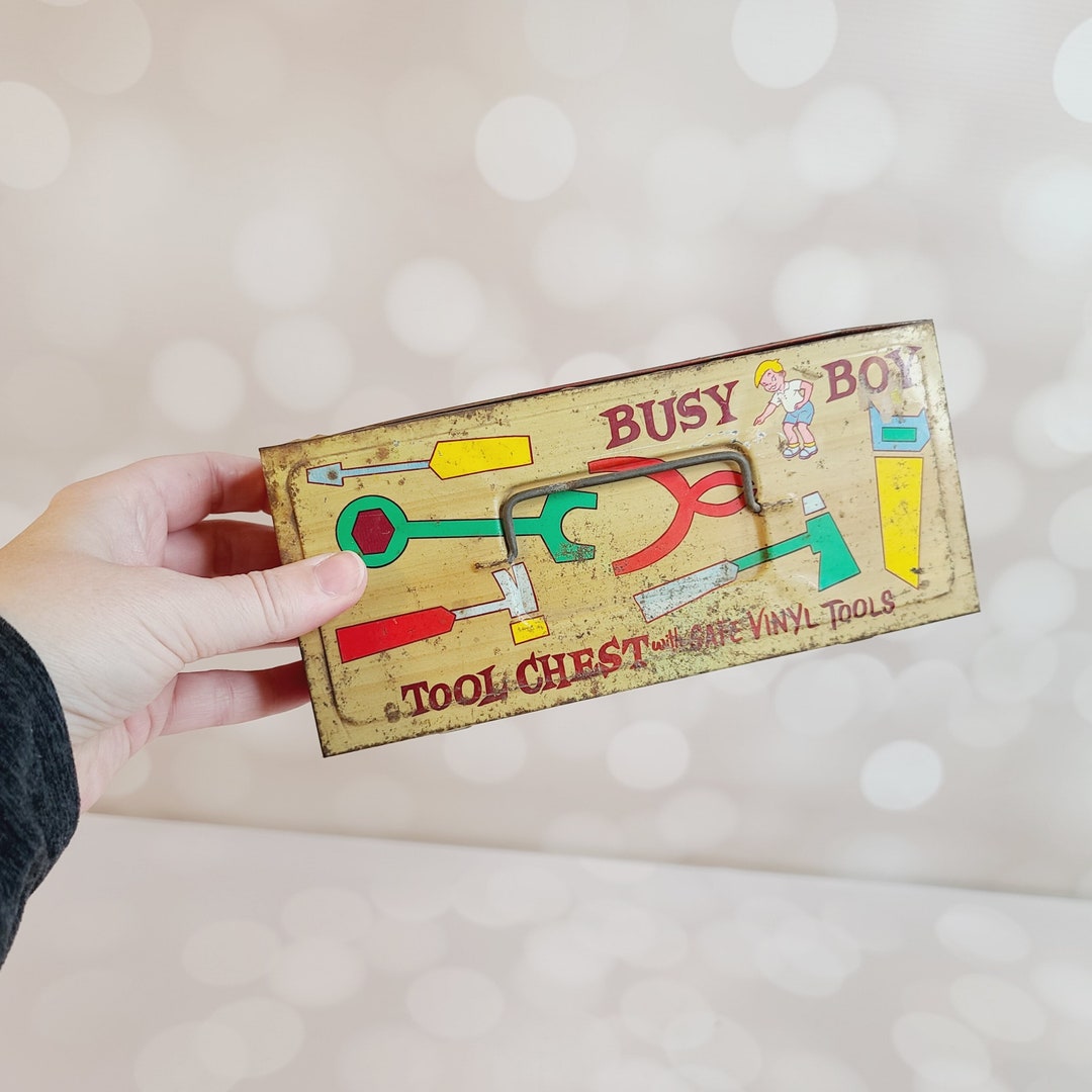 Vintage Busy Boy Toy Tool Chest - Etsy