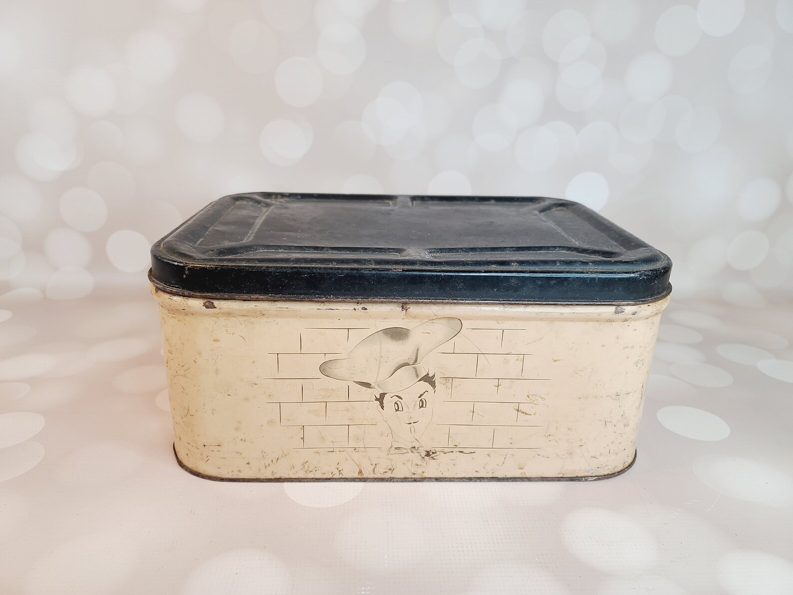 Vintage Metal Bread Box - Etsy