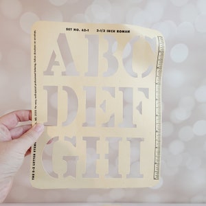 Vintage Letter Stencils, Set of 4 - Etsy