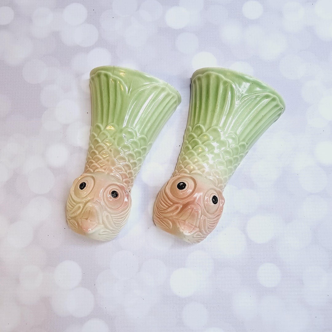 Vintage Mid Century Fish Wall Pocket, Set of 2 - Etsy