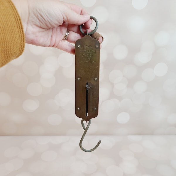 Antique Brass Hanging Scale - Etsy