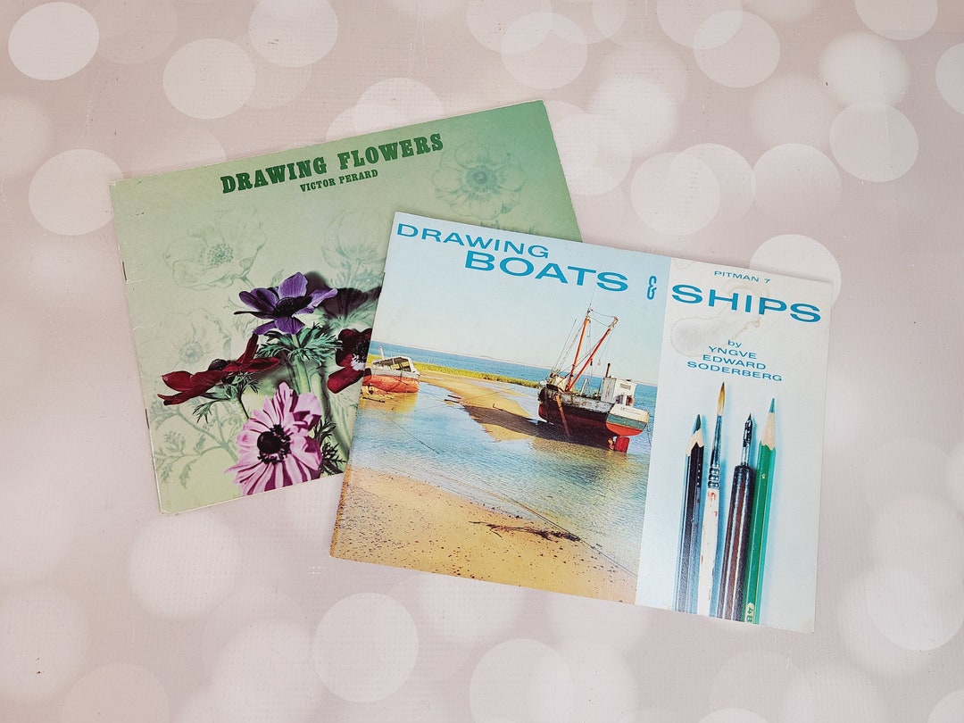 Vintage Drawing Books, Set of 2 - Etsy
