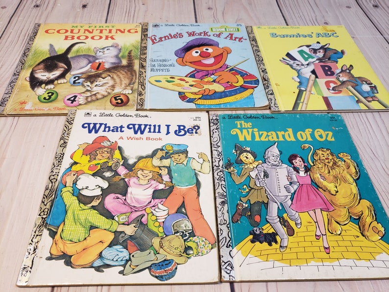 Vintage Golden Books Set of 5 - Etsy