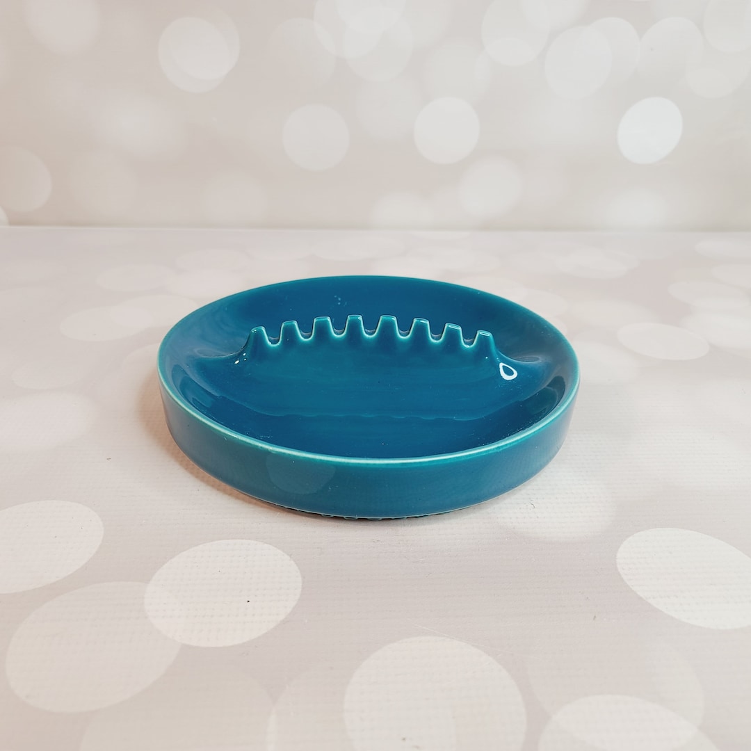 Vintage Mid Century Hyalyn Ash Tray, Blue - Etsy