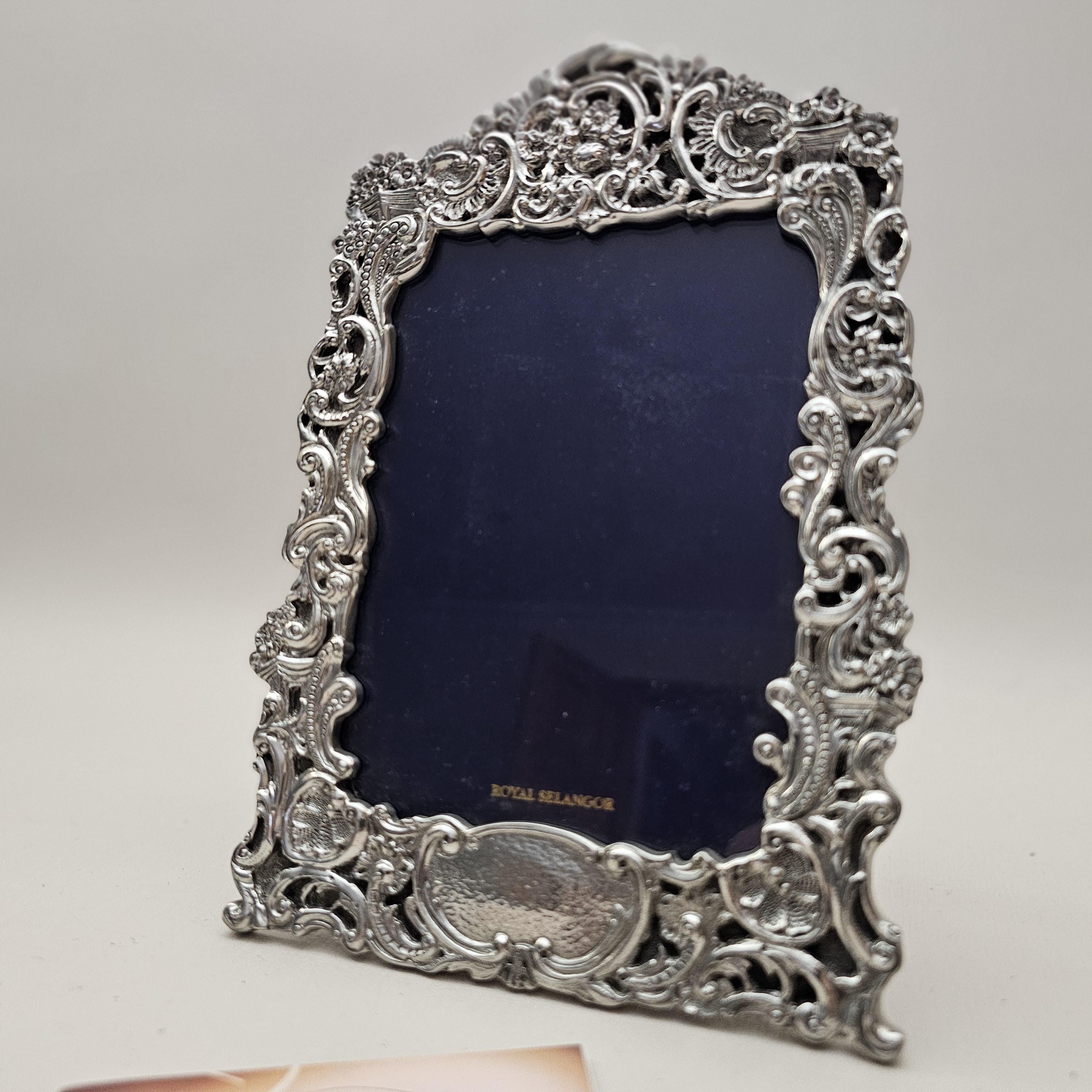 Royal Selangor Pewter Vintage Photo Frame Floral Design Art Nouveau ...