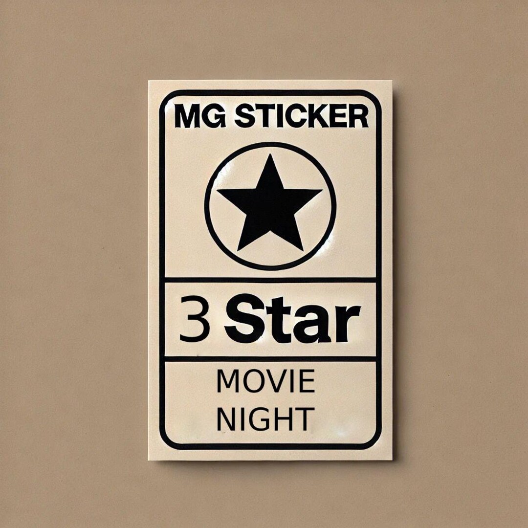 3 Star Sticker for MG | 24/7 Online | Instant Sent - Etsy