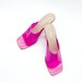 Vintage Y2K Mudd Hot Pink Lucite Slide Sandals - Etsy