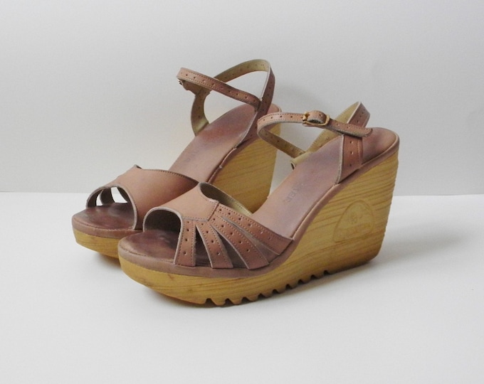 Vintage Cherokee Strappy Sandal Wedge Size 6 - Etsy