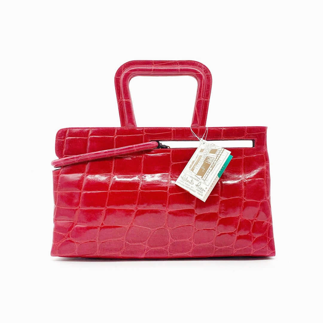 Vintage Roberto Ricci Crocodile Embossed Handbag - Etsy