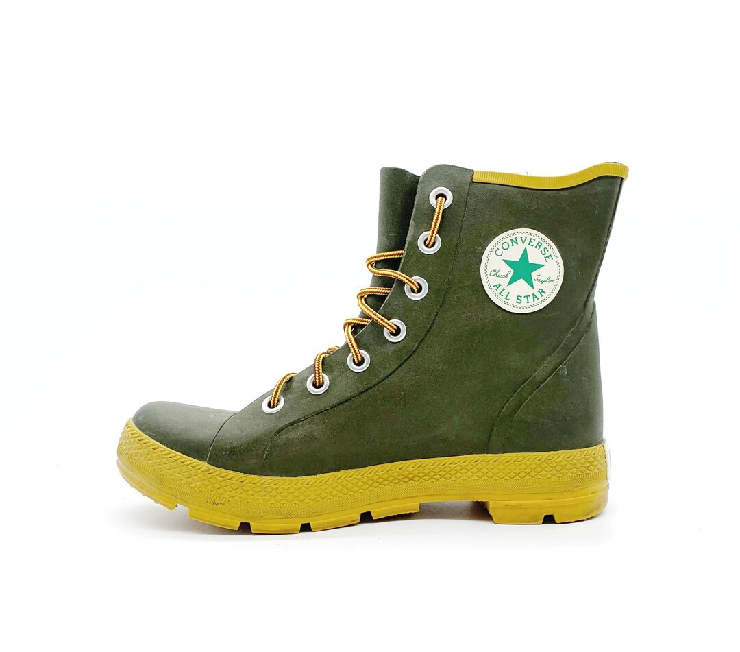 Vintage Converse Army Green Rain Boots - Etsy
