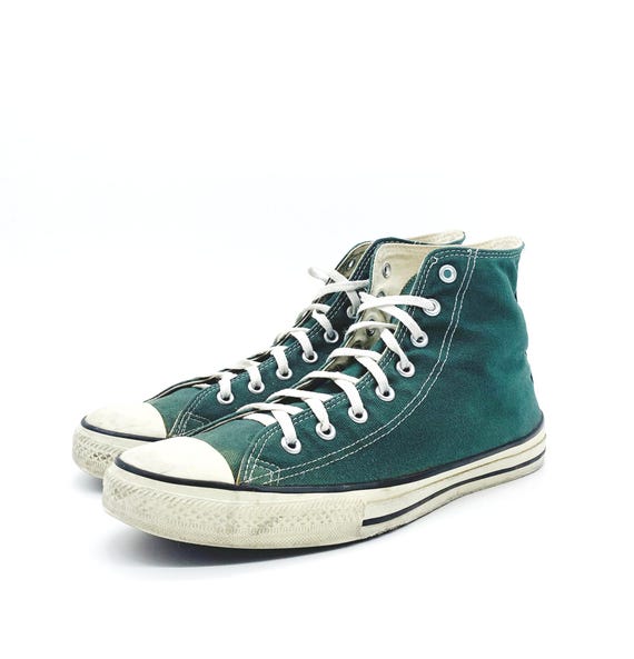 Vintage 80s Green Converse Chuck Taylor All Star Hi Top Made Vintage 80s Green Converse Chuck Taylor All Star Hi Top Made