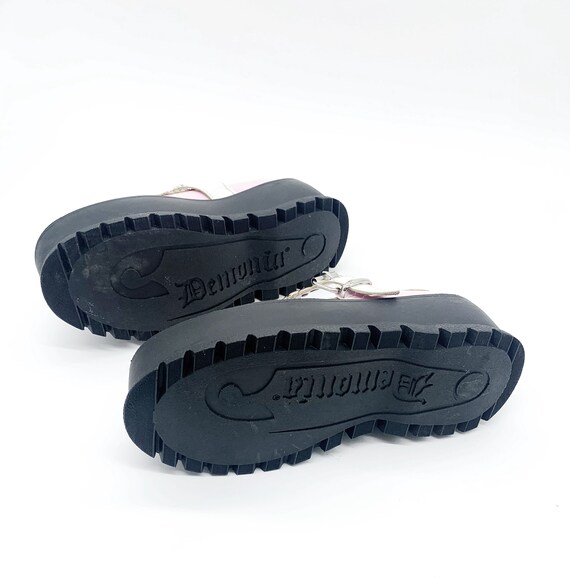 Y2K Demonia Pink Heart Mary Jane Platforms - Gem