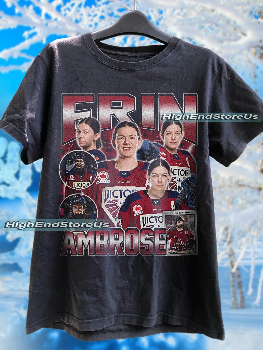 Vintage Erin Ambrose Hockey Shirt, Women Vintage Hockey Shirt, Retro ...