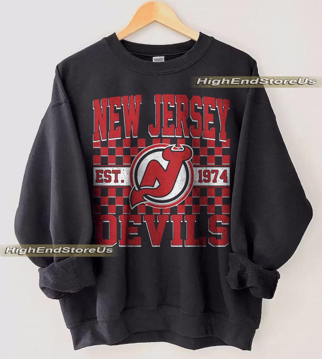 New Jersey Devil Sweatshirt, Vintage New Jersey Hockey Shirt, New ...