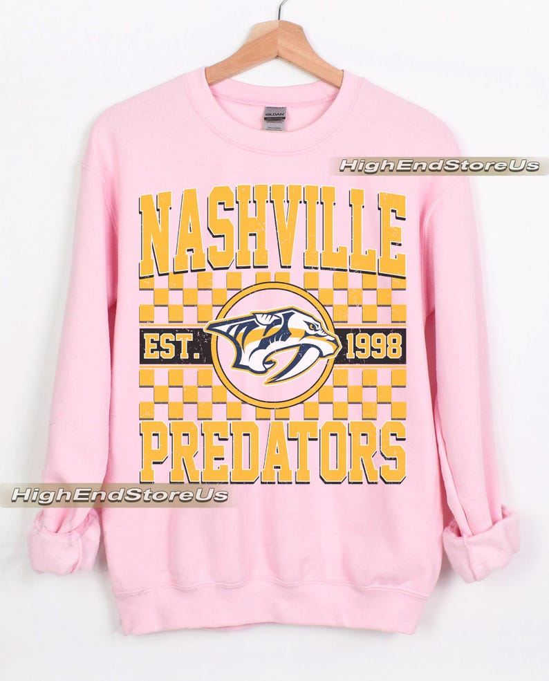 Nashville Predator Sweatshirt, Vintage Nashville Hockey Shirt ...