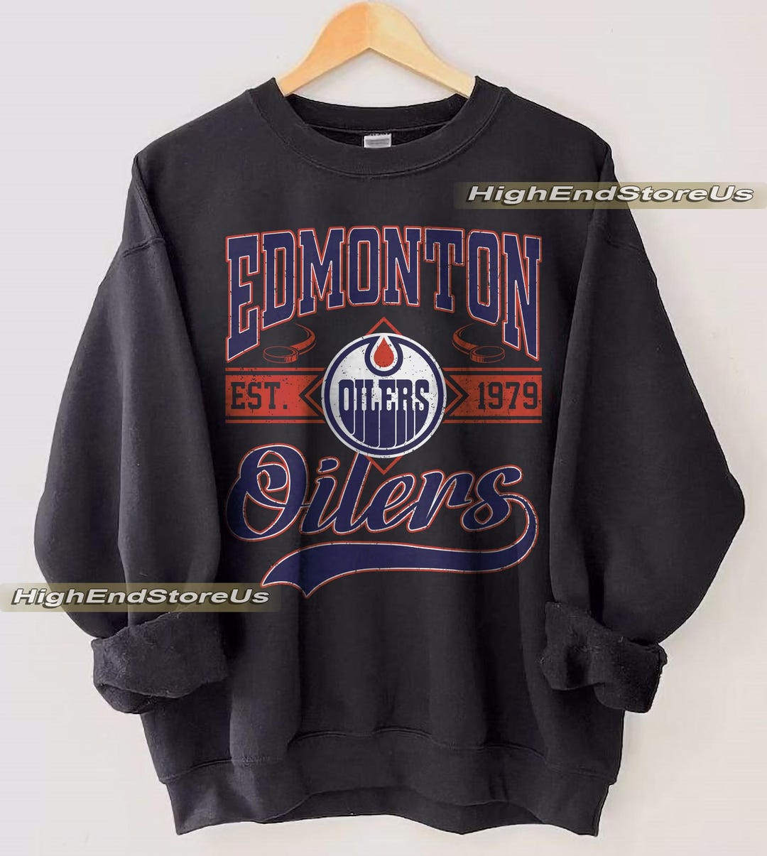 Edmonton Oiler Sweatshirt, Vintage Edmonton Hockey Shirt, Edmonton ...