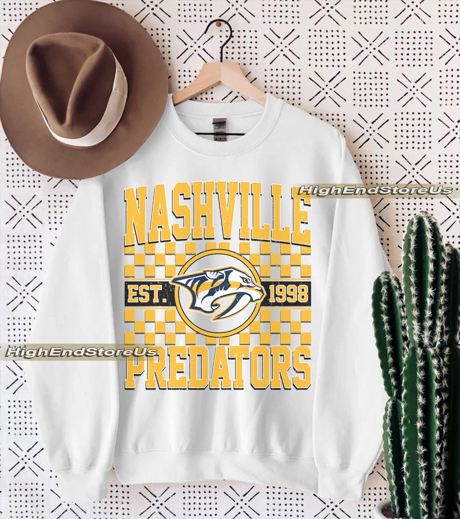 Nashville Predator Sweatshirt, Vintage Nashville Hockey Shirt ...