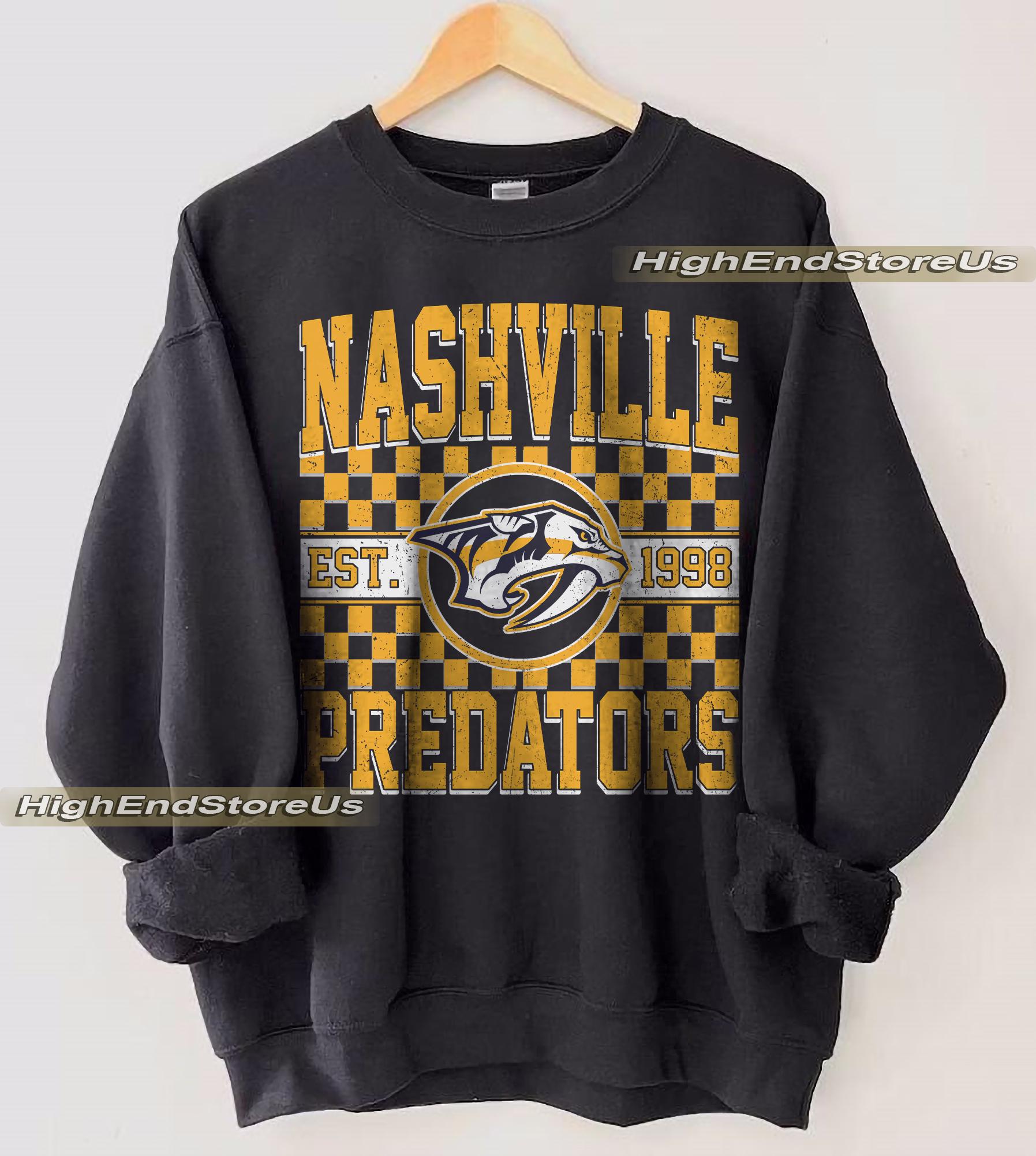 Nashville Predator Sweatshirt, Vintage Nashville Hockey Shirt ...